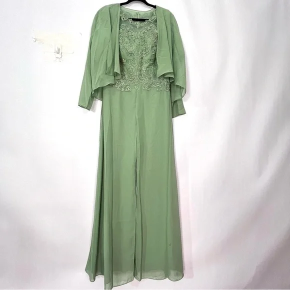Pants & Jumpsuits | Pistachio Sage Green Pants Suit Jumper Romper With ...